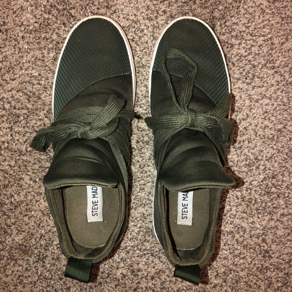 Steve Madden | Shoes | Steve Madden Womens Lancer Olive Fashion Sneaker ...